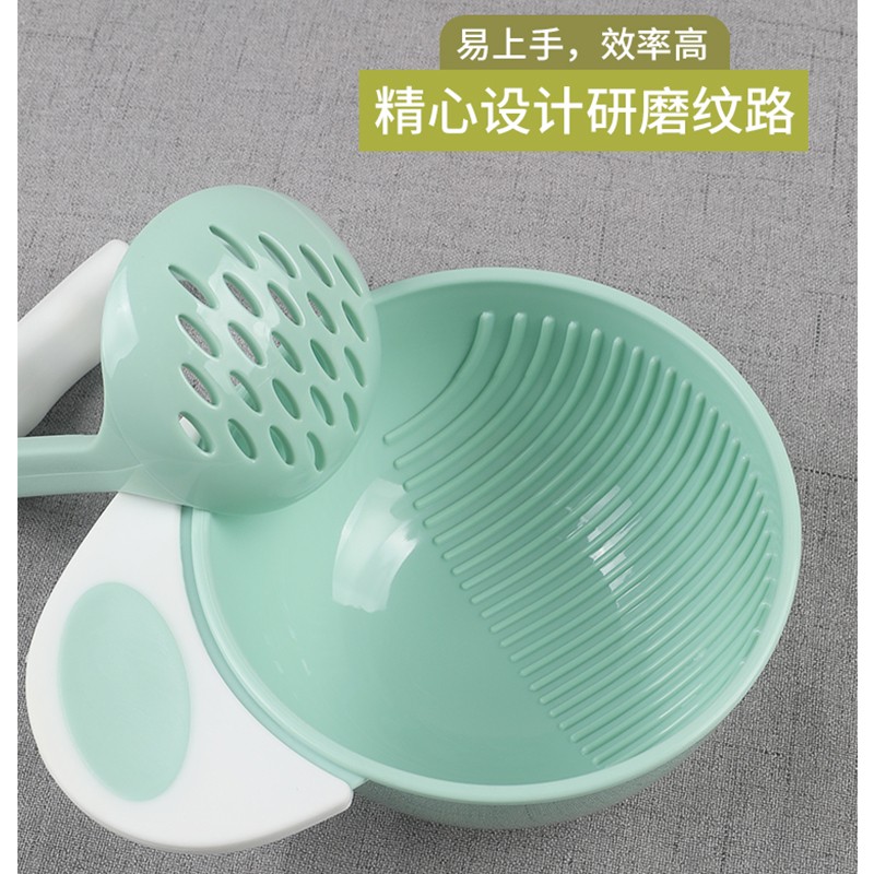 婴儿辅食水果泥食物研磨器手动套装宝宝副食品工具料理碗研磨碗捣