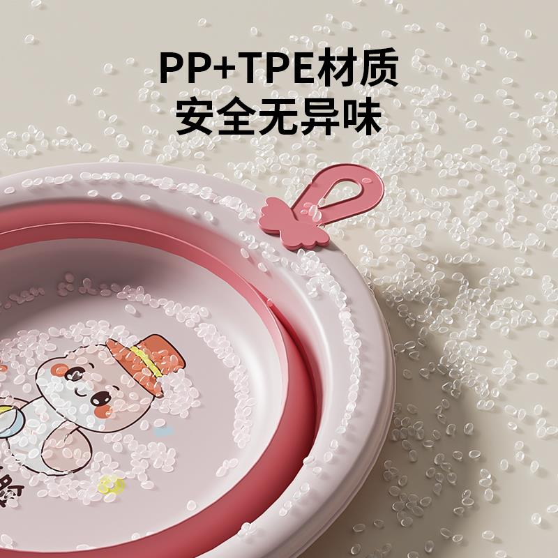婴儿可折叠圆形洗脸盆宝宝专用洗屁屁股新生儿童家用小盆子三件套