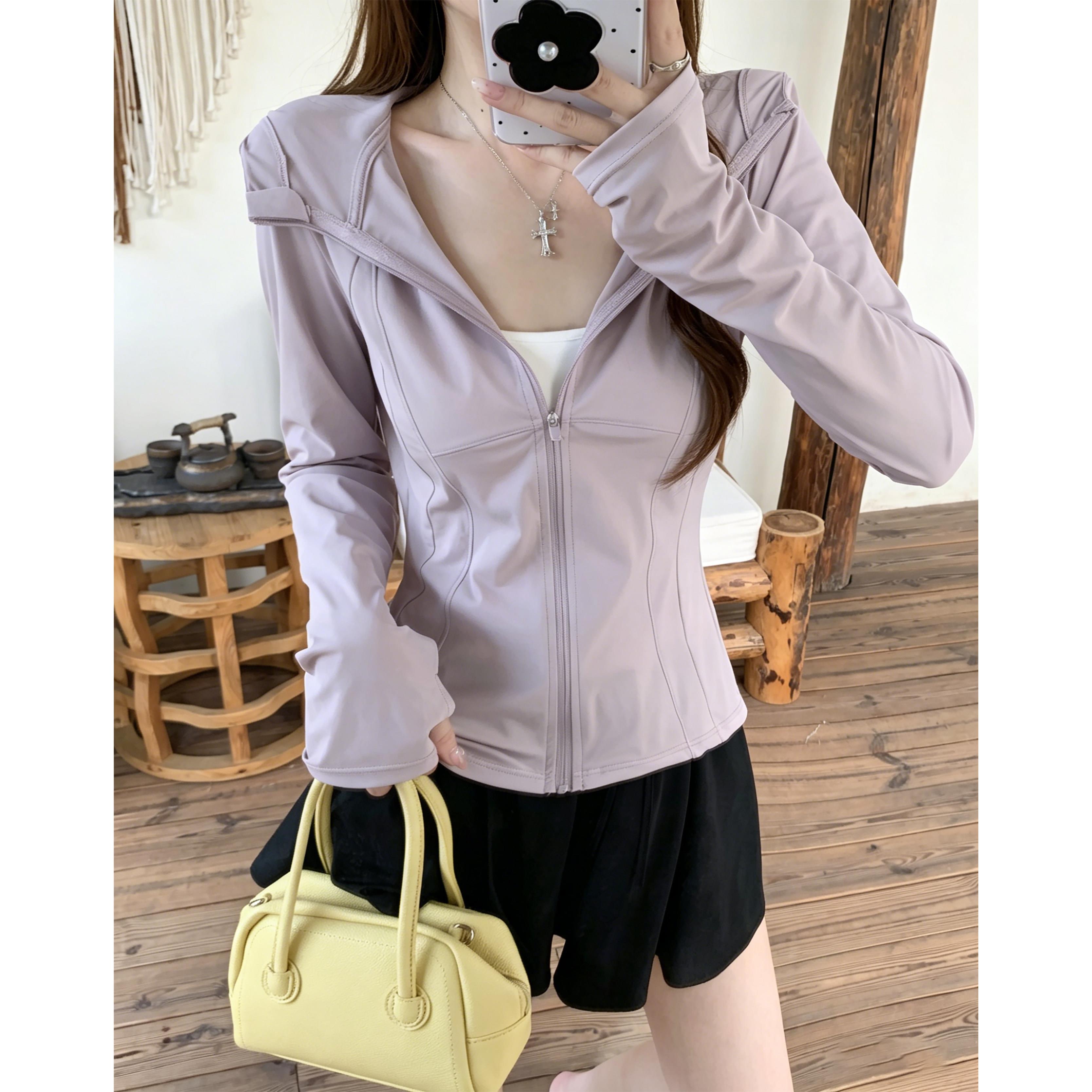 凉感冰丝防晒衣女款抗UV2026新款夏季修身瑜伽服轻薄上衣外套