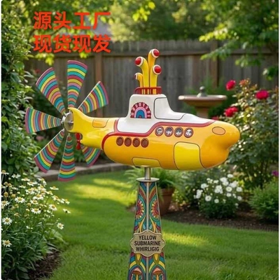 新品Shark Mouth Warplane Garden Wind Spinner户外花园风车