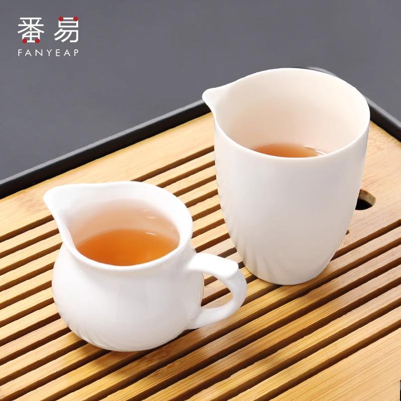 杯子/玻璃/公道杯B1pn001-陶瓷杯会客喝茶匀杯家用办公功夫泡茶杯
