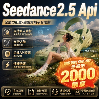 Seedance2.5/Seedance2.0支持人脸视频大模型企业Api接口服务豆包