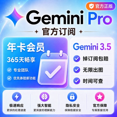Gemini 3 Pro 12个月 3.5fash高级版Ultra共享组