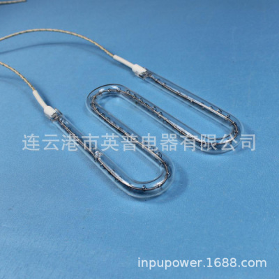 卤素透明支架丝加热灯管全镀金加热管卤素灯管鞋机烘道用灯