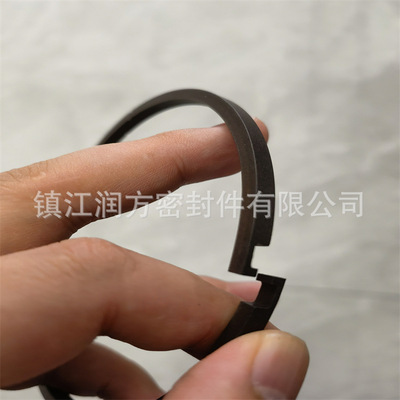 聚四氟乙烯搭口密封圈四氟搭扣活塞密封环RPTFE+铜粉+碳纤维