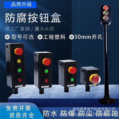 BZC8050防爆防腐按钮盒远程操作柱防水防尘按钮箱防爆开关控制盒