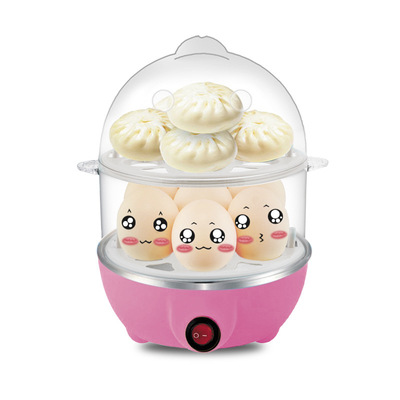多功能蒸蛋器迷你双层家用不锈钢早餐机家用煮蛋器Egg Boiler