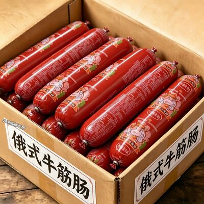 速抢【19.9到手10根】风味牛筋肠肉肠俄式香肠火腿肠即食r