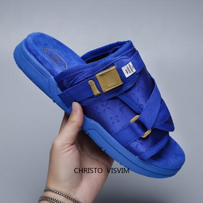 莆田新款CHRISTO  VISVIM拖鞋男女潮流厚底休闲一字拖沙滩鞋凉鞋