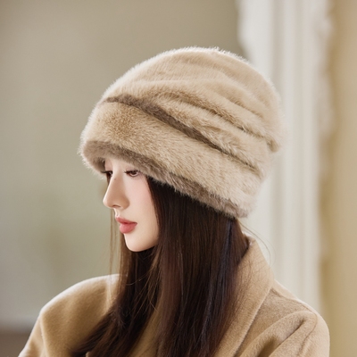 帽子女士冬季骑车堆堆帽