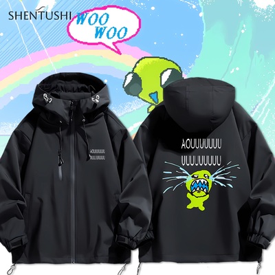 连帽秋冬新款宽松防风冲锋衣