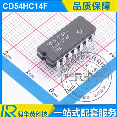 IC CD54HC14F CDIP-14 丝印 54HC14F 高速六通道反相器IC 全新 TI