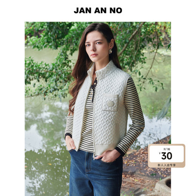 JAN AN NO 简爱诺法式休闲简约条纹圆领长袖T恤春新款J2610091TX