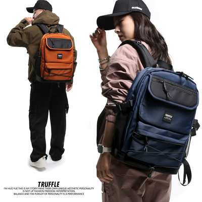 TRUFFLE潮牌原创双肩包初中小学生书包男大容量大学生旅行背包女
