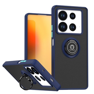 适用于infinix Note40手机壳infinix Note40Pro/infinix Note40Pro+车载磁吸磨砂半透明亚克力指环支架保护套