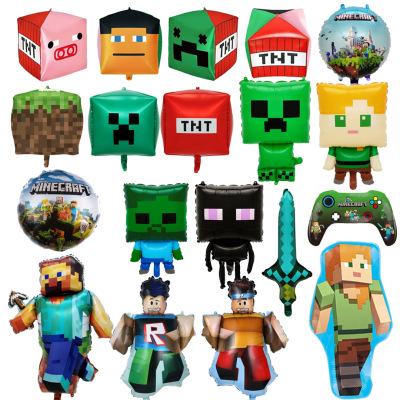 迷你世界气球ROBLOX罗布乐思气球我的世界儿童方脸游戏铝膜气球