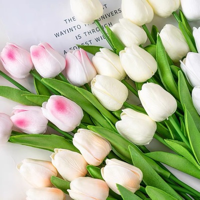 女神节郁金香蛋糕装饰网红仿真花