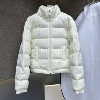 《原标纯原版本》现货蒙家新款女士针织立领羽绒服外套某红书爆款