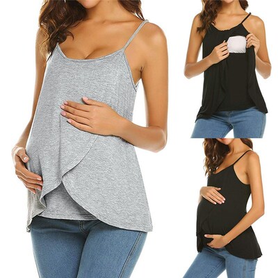 Lactation sling vest for pregnant women夏孕妇哺乳装吊带背心