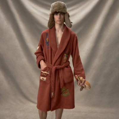 化学制品 阿拉斯加猎鹿人 营火余温毛绒睡袍 J10_RED_ROBE