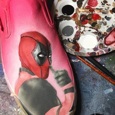 英国进口PROPERT'S帆布鞋颜料上色手绘涂鸦DIY改色包包翻新