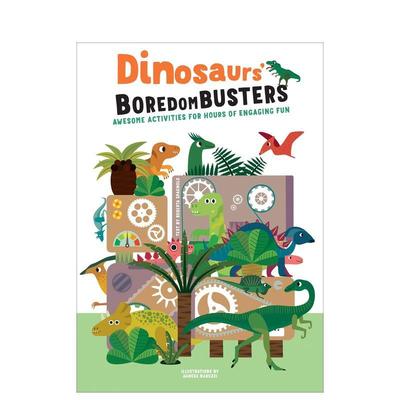 【预售】恐龙解闷宝典超有趣活动玩不停Dinosaurs' Boredom Busters 英文儿童趣味Agnese Baruzzi平装White star进口原版书978885