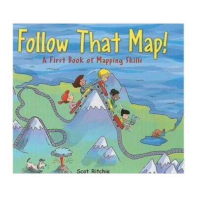 【现货】跟随那张地图Follow That Map!英文儿童绘本交通工具城市人文Scot Ritchie精装Kids Can Press6-9岁进口原版书9781554532
