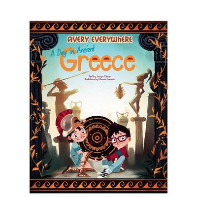 【现货】【艾弗里无处不在】古希腊的一天【Avery Everywhere】A Day in Ancient Greece英文儿童故事Jacopo Olivieri精装White s