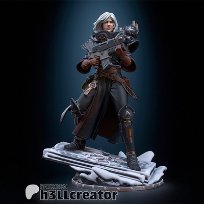 战争修女Argenta浪人阿洁塔Warhammer 4k 3D打印模型STL文件数据