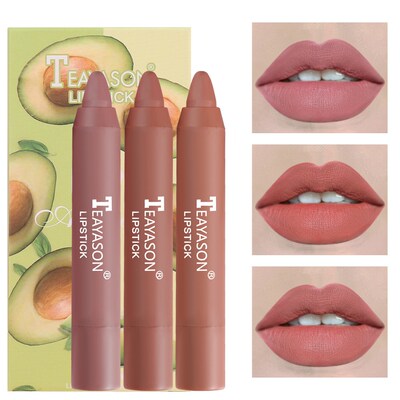 Three pack Velvet Matte Lipsticks Pencil Waterproof Long