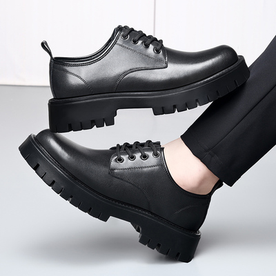 增高黑色马丁鞋意丽尼厚底英伦