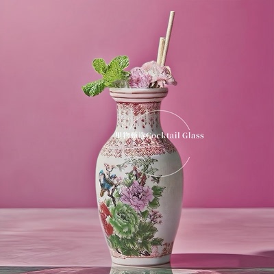 里物甄选 中国风创意陶瓷鸡尾酒杯中式陶瓷酒杯 彩绘复古酒杯酒瓶