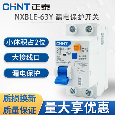 正泰漏电总开关小体积双进双出