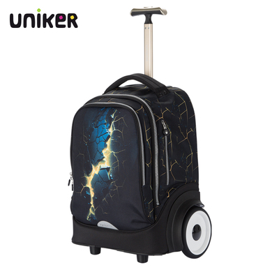 uniker中学生拉杆书包静音轮大轮子箱包