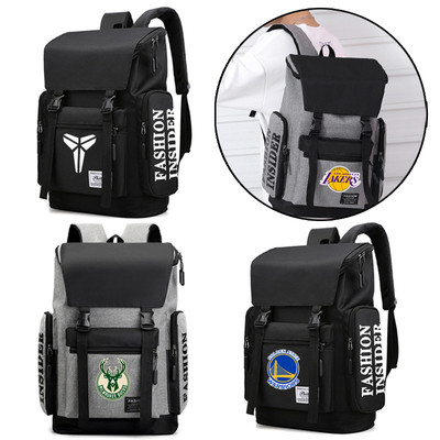 湖人快船雄鹿勇士学生书包科比欧文詹姆斯库里杜兰特双肩背包