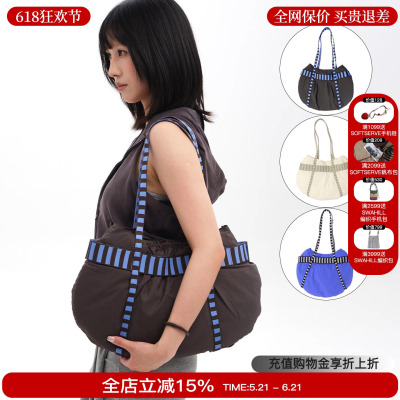 Chemic 2026年新款 OVERLAP 交迭联名条条针织撞色斜挎包