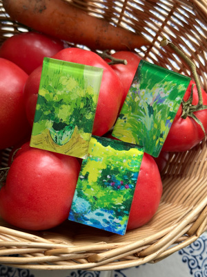 「Flowing Light」原创设计手绘艺术油画风滴胶冰箱贴