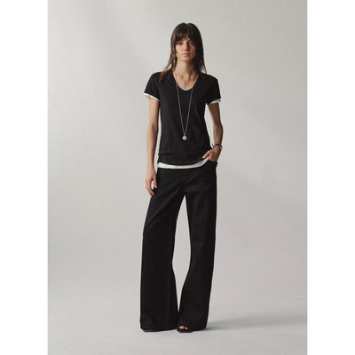 Liegee | 26春夏黑色丹宁微弯刀宽松牛仔裤