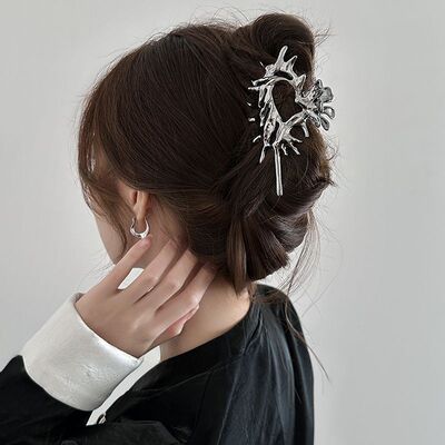 玩物制造 设计感液态Ins金属超大号发夹女后脑勺盘发个性抓夹气质