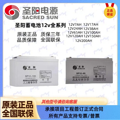 圣阳蓄电池SP12V24AH100AH65AH