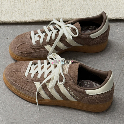 Adidas三叶草26年秋季SPEZIAL女款棕色T头德训运动休闲鞋IF6490
