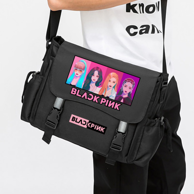 BLACKPINK周边粉丝应援斜挎包单肩包书包邮差包旅行包背包大容量
