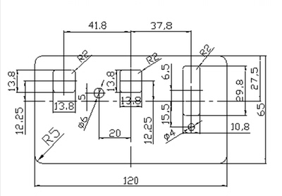 DCM049-锁扣固定板落料冲孔复合模设计CAD图三维图【冲压模具】