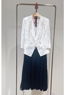 高端系列暗纹重磅真丝提花缎面桑蚕丝西装外套 EPIAS1101A-4999