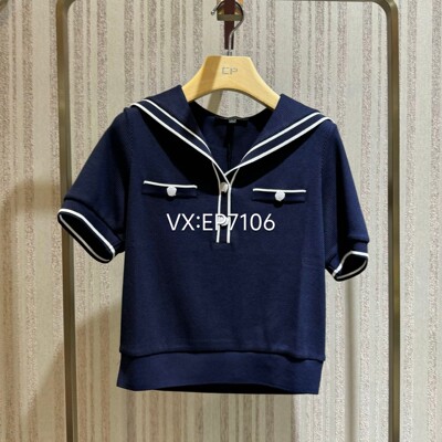 大雅家春夏款翻领撞色纽扣简约简约短袖T恤 HFJEC5427A-1799