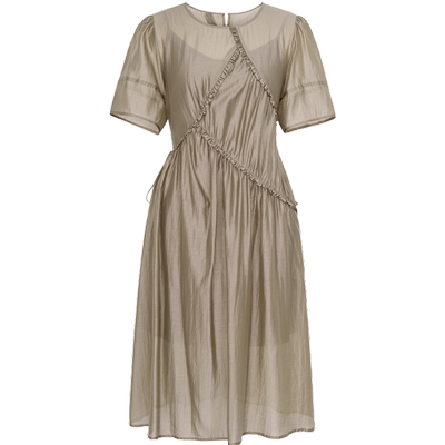 xg雪歌通勤淑女短袖连衣裙