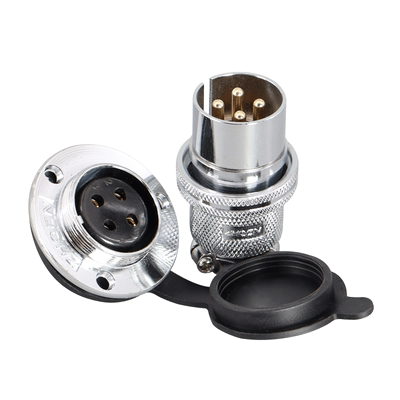 航空插头反装GX30圆法兰连接器