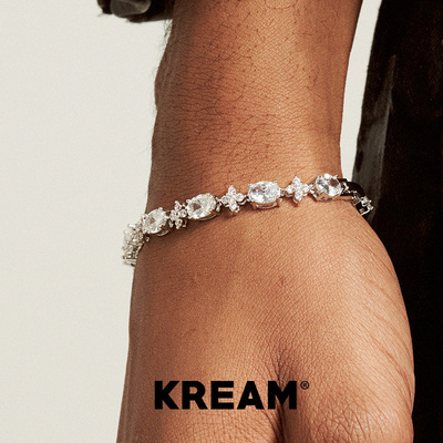KREAM 椭圆满钻网球手链男嘻哈女同款 ice bracelet