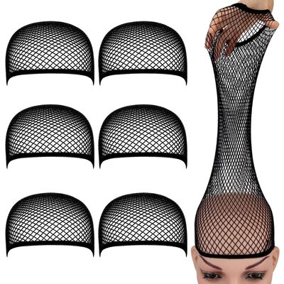 Stretchable Elastic Hair Net Black Liner Weaving Cap Comfort