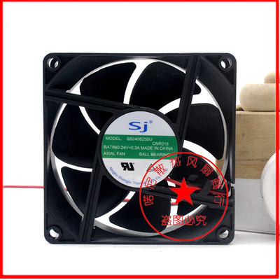全新SJ 8厘米 SB240825BU 24V 0.3A变频器风扇 80*80*25